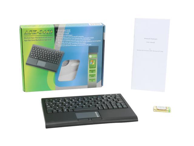 SolidTek KB-3462B-BT Black Bluetooth Wireless 6" x 9" Keyboard w ...