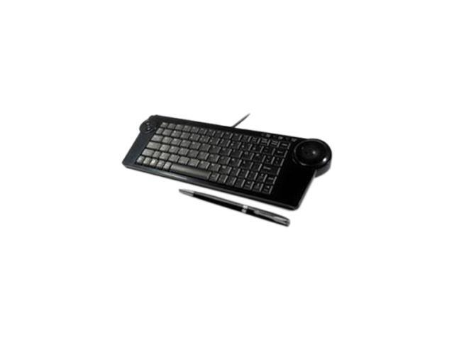 SolidTek KB-4200BU Black Wired Keyboard with Trackball Built-in ...