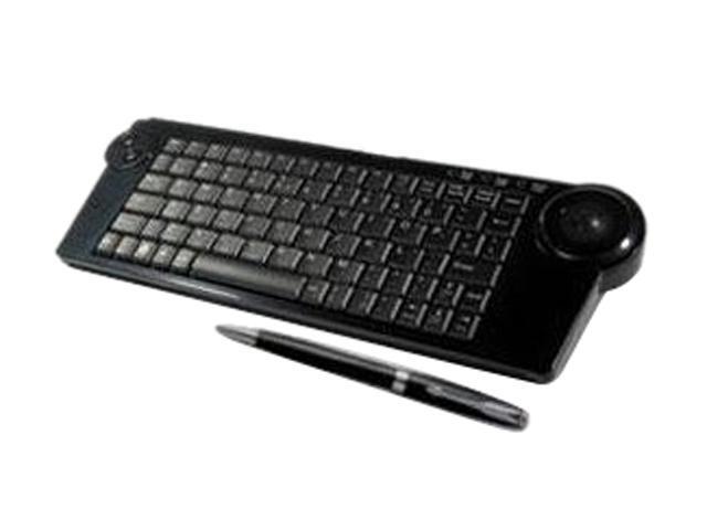 SolidTek KB-4251B Black 2.4GHz Wireless Keyboard with Trackball ...