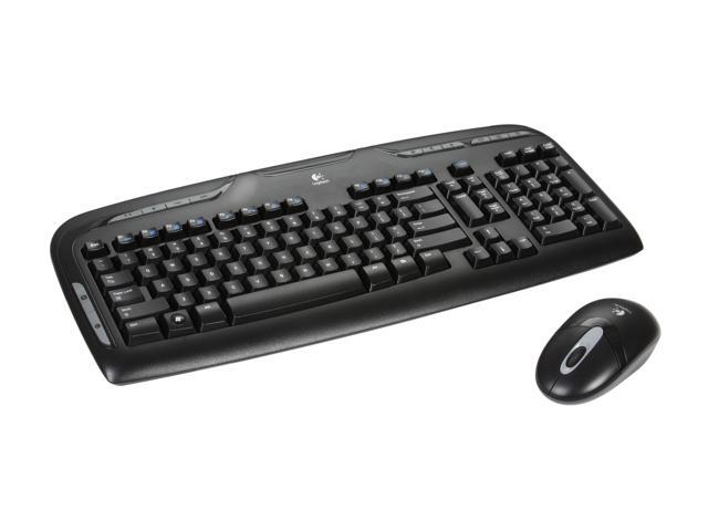 Refurbished: Logitech EX 110 Black Cordless Desktop Keyboard & Mouse ...