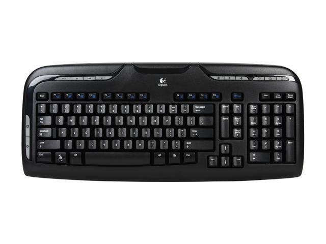 Refurbished: Logitech EX 110 Black Cordless Desktop Keyboard & Mouse ...