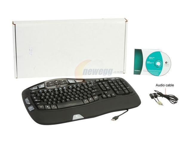 Refurbished: Logitech 920-000325 Black Wired Wave Keyboard - Newegg.com