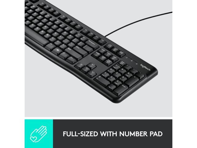 Logitech MK120 Wired Keyboard and Mouse Combo for Windows, Optical ...