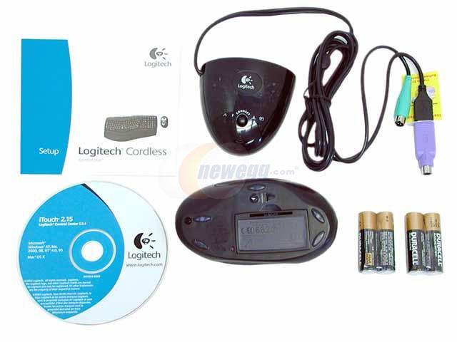 Logitech Cordless Comfort Duo 967230-0403 Black RF Wireless Keyboard ...