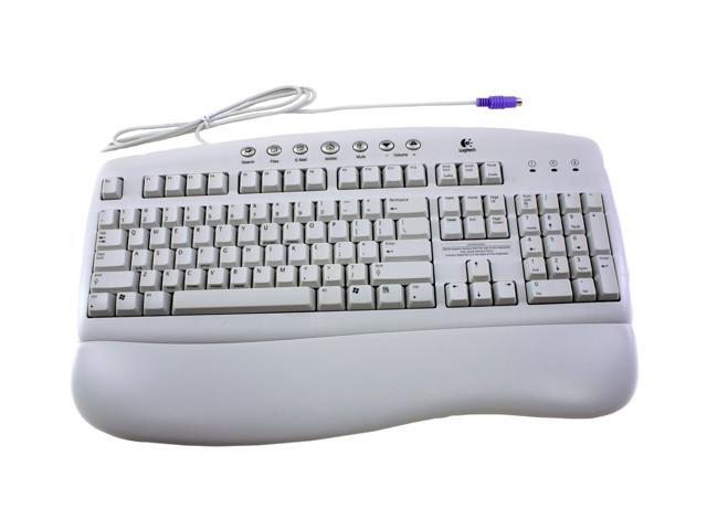 Open Box: Logitech Internet Keyboard 967248-1403 White Wired Keyboard ...