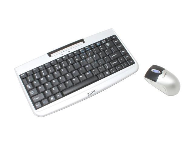 ZIPPY RF-620 Silver & Black 85 Normal Keys 5 Function Keys USB 2.4 GHz ...