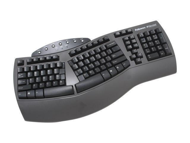 Fellowes 98915 Black Wired Microban Split Design Keyboard - Newegg.ca