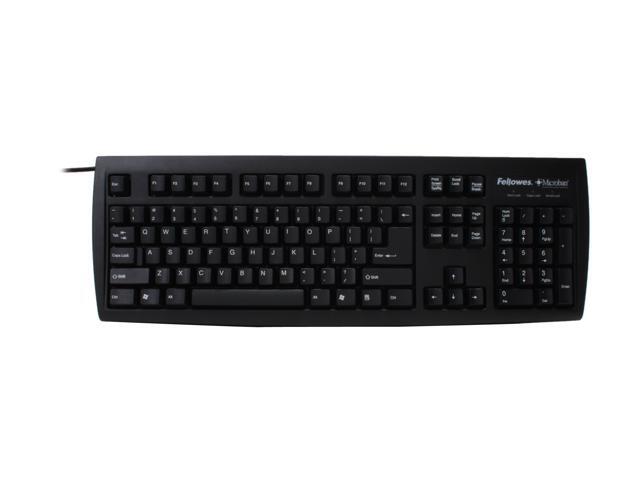 Fellowes 9892901 Black Wired Microban Basic Keyboard - Newegg.com