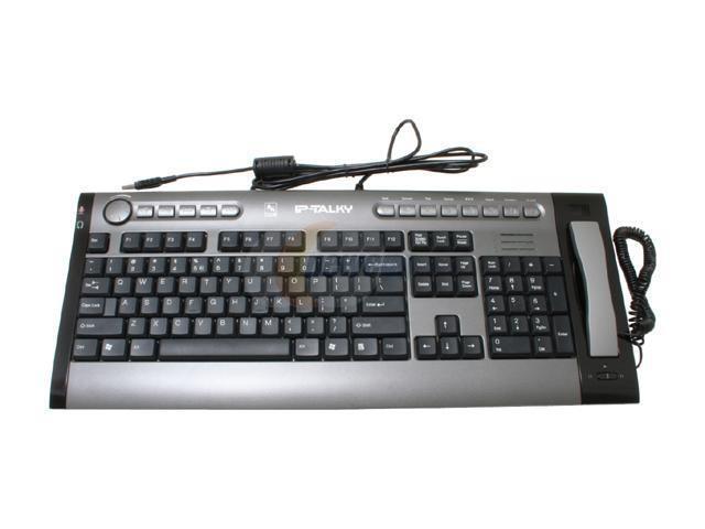 A4Tech KIP-800 Gray & Black Internet Phone Keyboard - Newegg.com