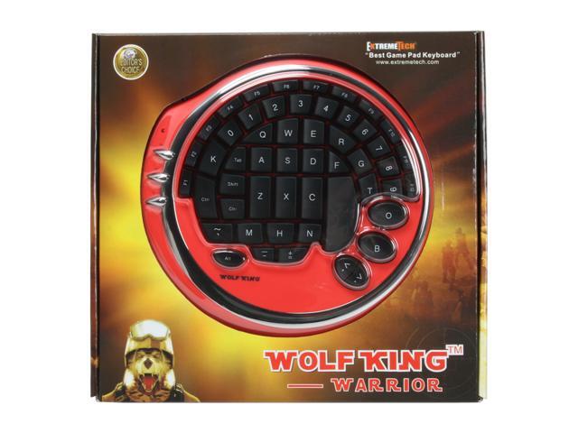 WOLF KING WARRIOR DK2388U Red/Black Wired Gaming Key Pad - Newegg.com