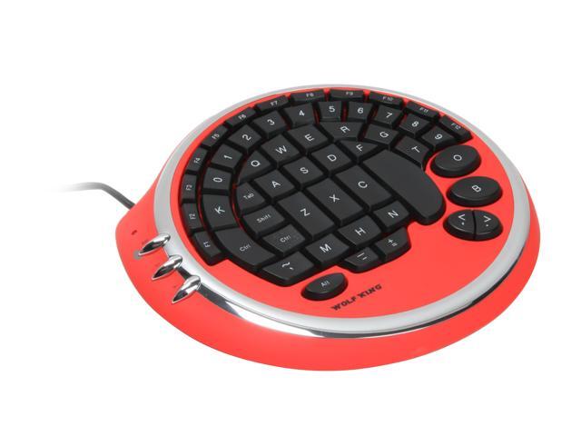 WOLF KING WARRIOR DK2388U Red/Black Wired Gaming Key Pad - Newegg.com