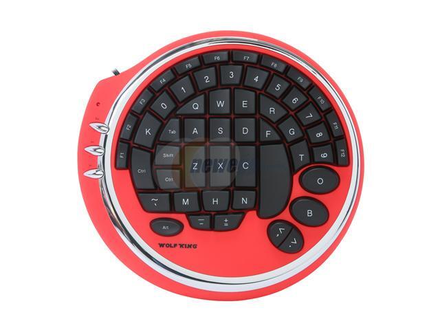 WOLF KING Warrior Fire Red Wired Gaming Key Pad - Newegg.com