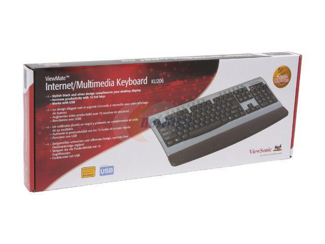 ViewSonic ViewMate KU-206 2-Tone Wired Keyboard - Newegg.com