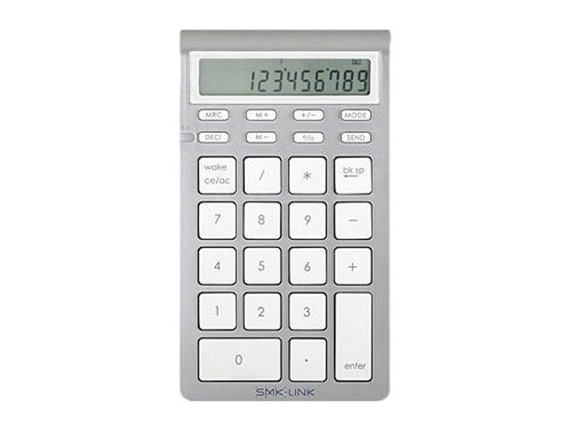 SMK-LINK VP6273 Silver/White Bluetooth Wireless Calculator Keypad ...