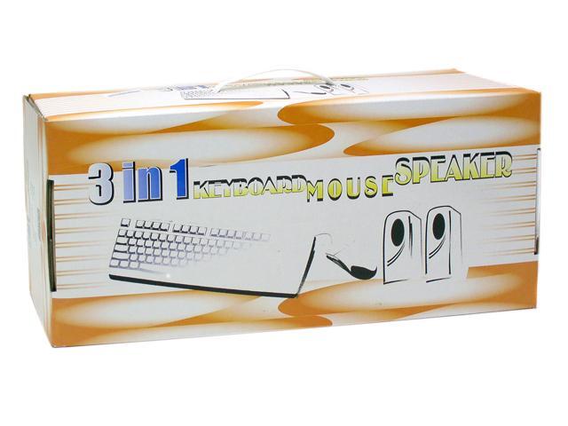Linkworld LM601-C2628 2-Tone Wired Keyboard Mouse and Speaker Combo Set ...