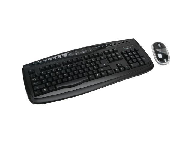 APEVIA KI-COMBO-BK Black Wired Multimedia Keyboard and Optical Mouse ...