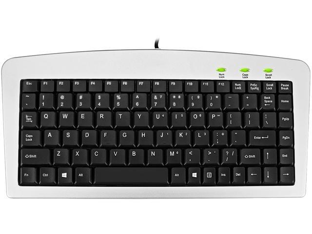 Adesso AKB-901 Mini USB Keyboard with PS/2 Adapter (Silver / Black ...