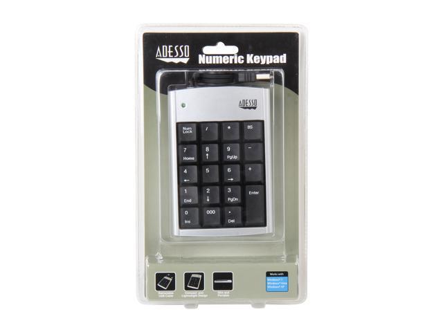 Adesso AKP-150 19-Key Numeric Keypad with Retractable Cord - Newegg.com