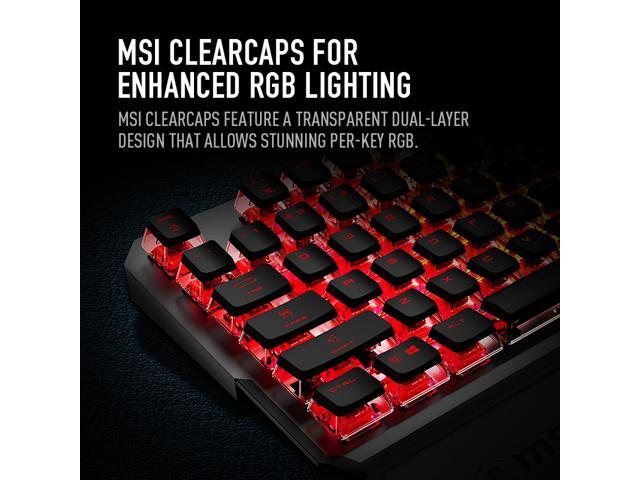 MSI Vigor GK71 Sonic AM Mechanical RGB Gaming Keyboard with MSI Sonic ...