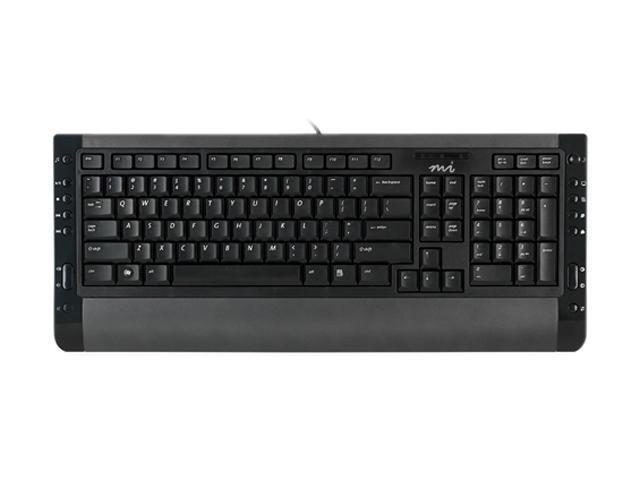 MICRO INNOVATIONS KB536BL Black Wired Keyboard - Newegg.com