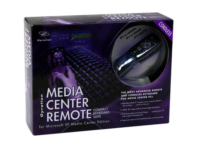 Gyration GP2100-001 Black RF Wireless Media Center Remote & Keyboard ...