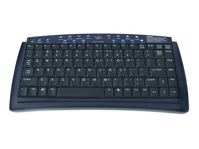 Gyration GP2100-001 Black RF Wireless Media Center Remote & Keyboard ...