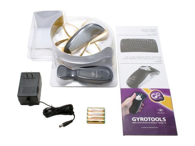 Gyration GC1105CKM Black RF Wireless GO 2.4 Optical Air Mouse and ...