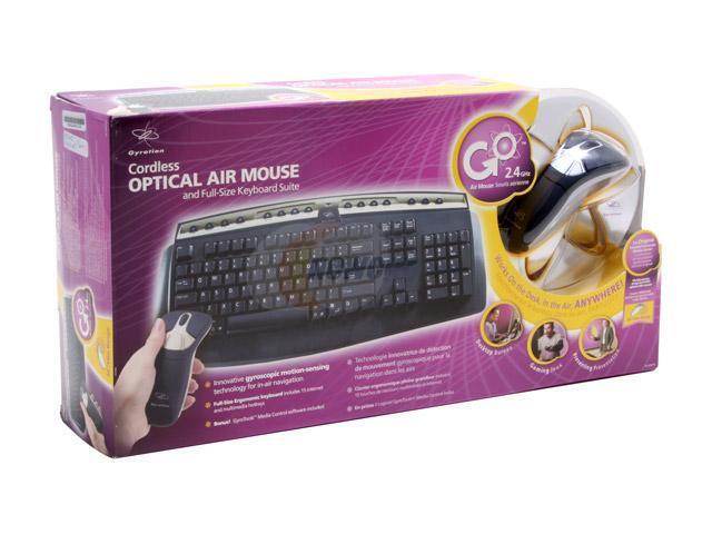 Gyration GC1205FKM Blue RF Wireless GO 2.4 Optical Air Mouse and ...
