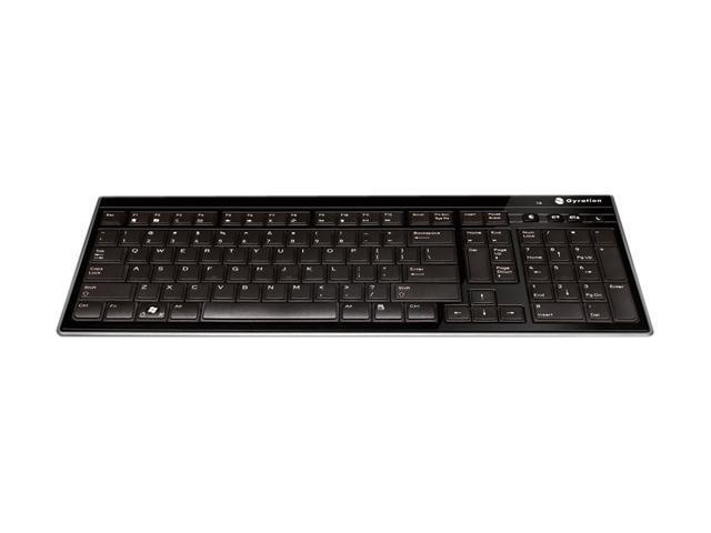 Gyration GYM5600LKNA Black RF Wireless Low Profile Keyboard w/ Air ...