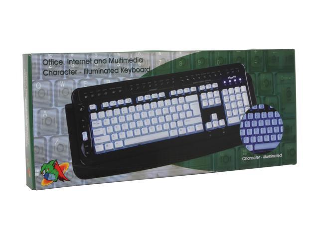 LOGISYS Computer KB609 2-Tone Pro Character-Illuminated Keyboard ...