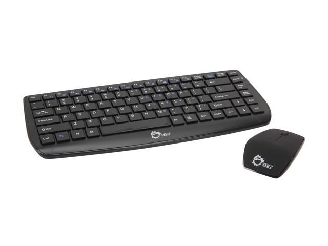 SIIG JK-WR0712-S1 Black RF Wireless Multimedia Keyboard & Mouse ...