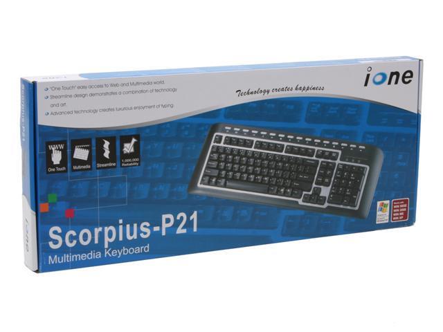 ione Scorpius-P12 Black Multimedia Keyboard - Newegg.com