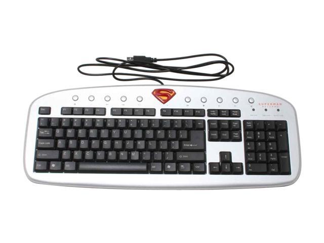 i-rocks Superman Returns Multimedia SP-6000-SL Silver/Black Keyboard ...