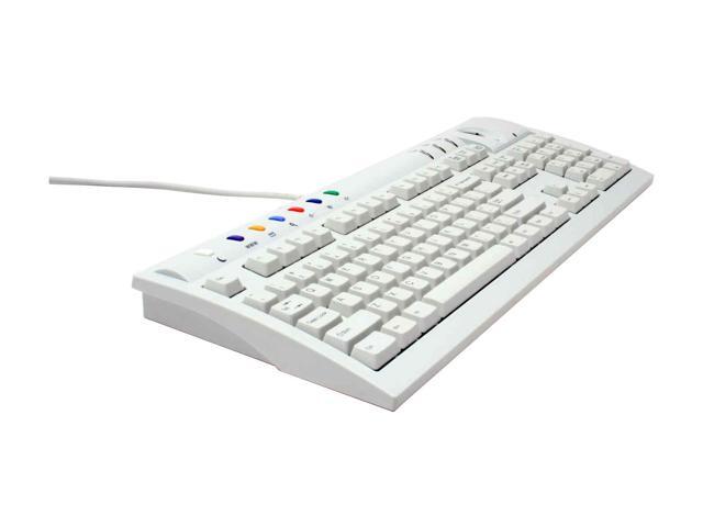 Open Box: inland u-Touch Security 70109 White Keyboard with 2 port hub ...
