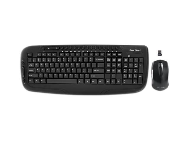GEAR HEAD KBL5900W Black RF Wireless Keyboard and Mouse - Newegg.com