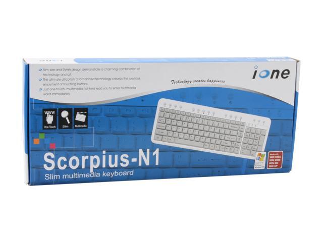 ione Scorpius-N1 Silver/Gray Wired Multimedia Keyboard - Newegg.com