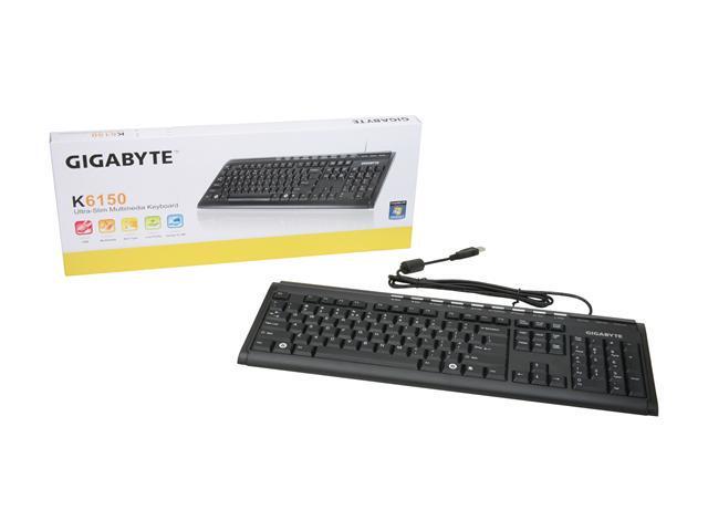 GIGABYTE GK-K6150 Black Wired Multimedia Keyboard - Newegg.com