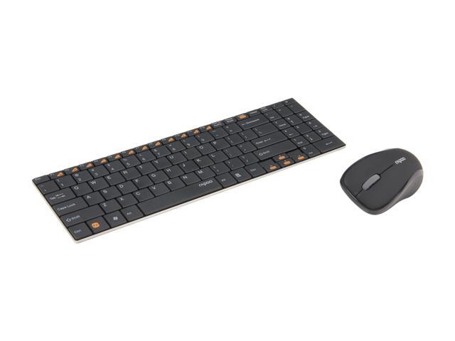 Rapoo 9060 Black RF Wireless Keyboard and Mouse - Newegg.com