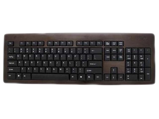 Impecca KBB102 Espresso Wired Bamboo Designer Keyboard - Newegg.com