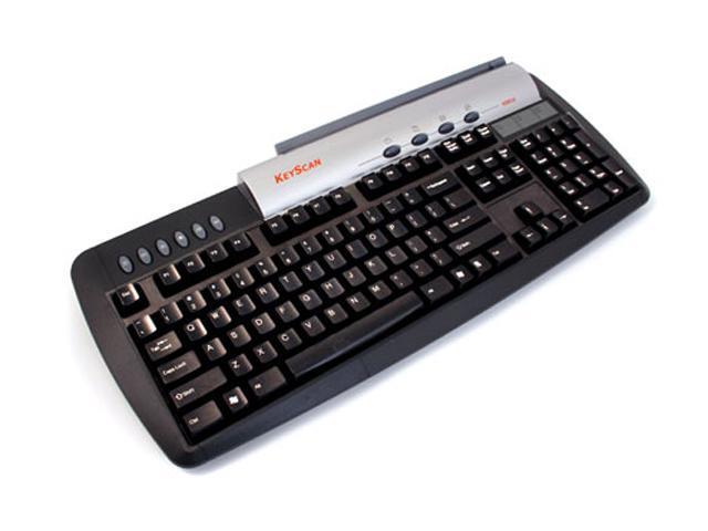 KeyScan KS810 Black Keyboard w/ Built in Color Document Scanner and USB ...