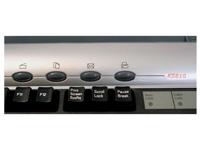 KeyScan KS810 Black Keyboard w/ Built in Color Document Scanner and USB ...