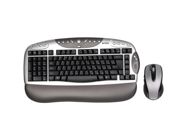 Ergoguys GKS-2570 Silver with Gray RF Wireless Keyboard and Mouse ...