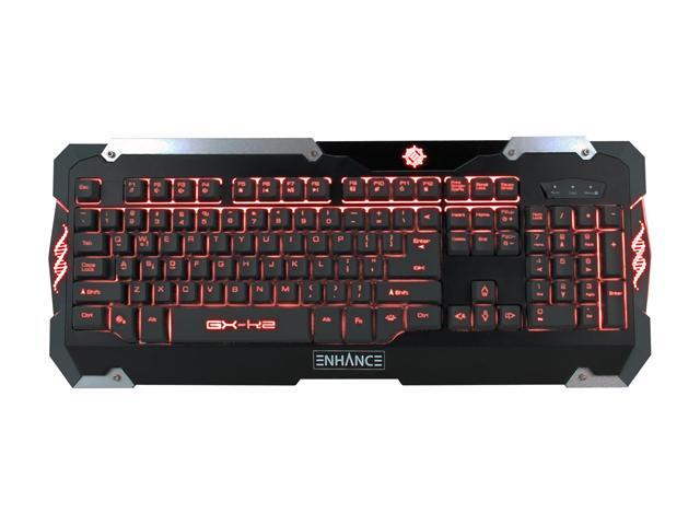 ENHANCE GX-K2 LED Gaming Keyboard with Mechanical Feel Hybrid Switches ...