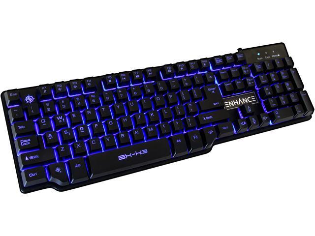 ENHANCE GX-K3 Gaming Keyboard with 104 Mechanical Feel Hybrid Keys ...
