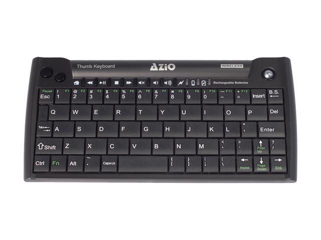 AZIO Mini Thumb Keyboard w/ Trackball KB178RT Black 63 Normal Keys 8 ...