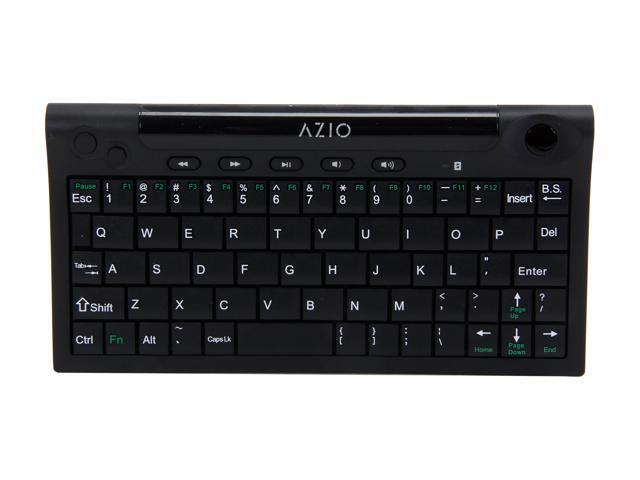 AZIO Wireless HTPC Keyboard KB115 Black 2.4 GHz Wireless (RF) Compact ...