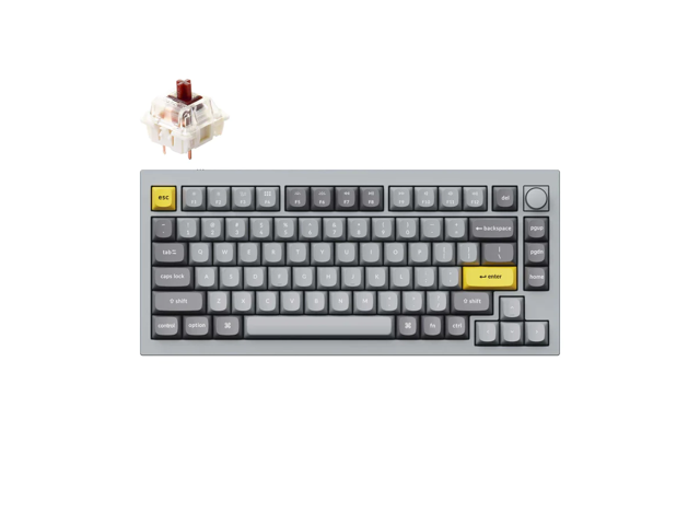 Keychron Q1 V2 Mechanical Keyboard 75% Layout RGB - Hotswap - with Knob ...