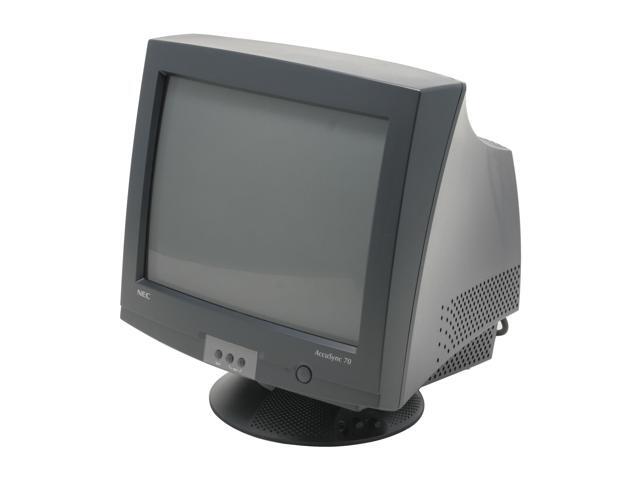 NEC Display Solutions AS70M-BK Black 17" CRT Monitor Built-in Speakers ...