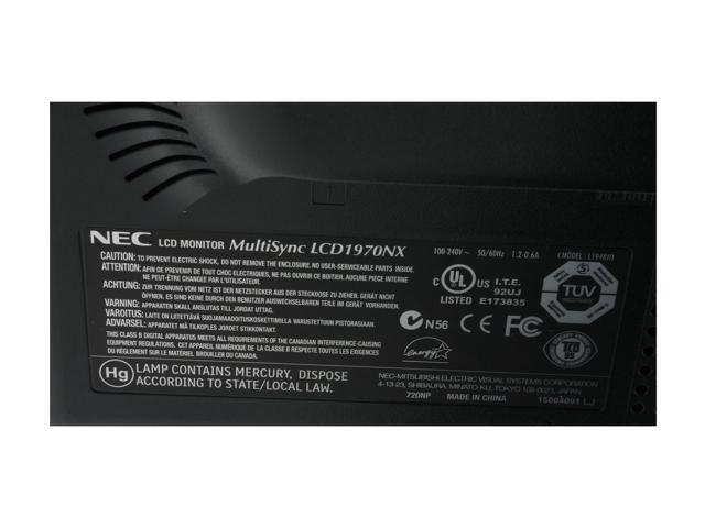 NEC Display Solutions 19" Active Matrix, TFT LCD SXGA LCD Monitor with ...