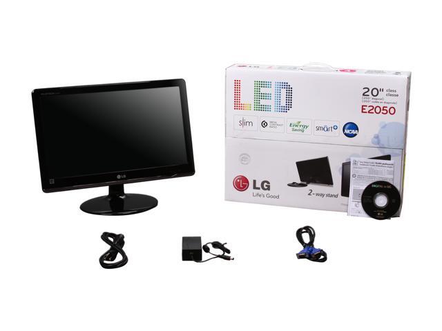 LG E2050T-SN Glossy Black 20" 5ms LED Backlight LCD monitor Slim Design ...